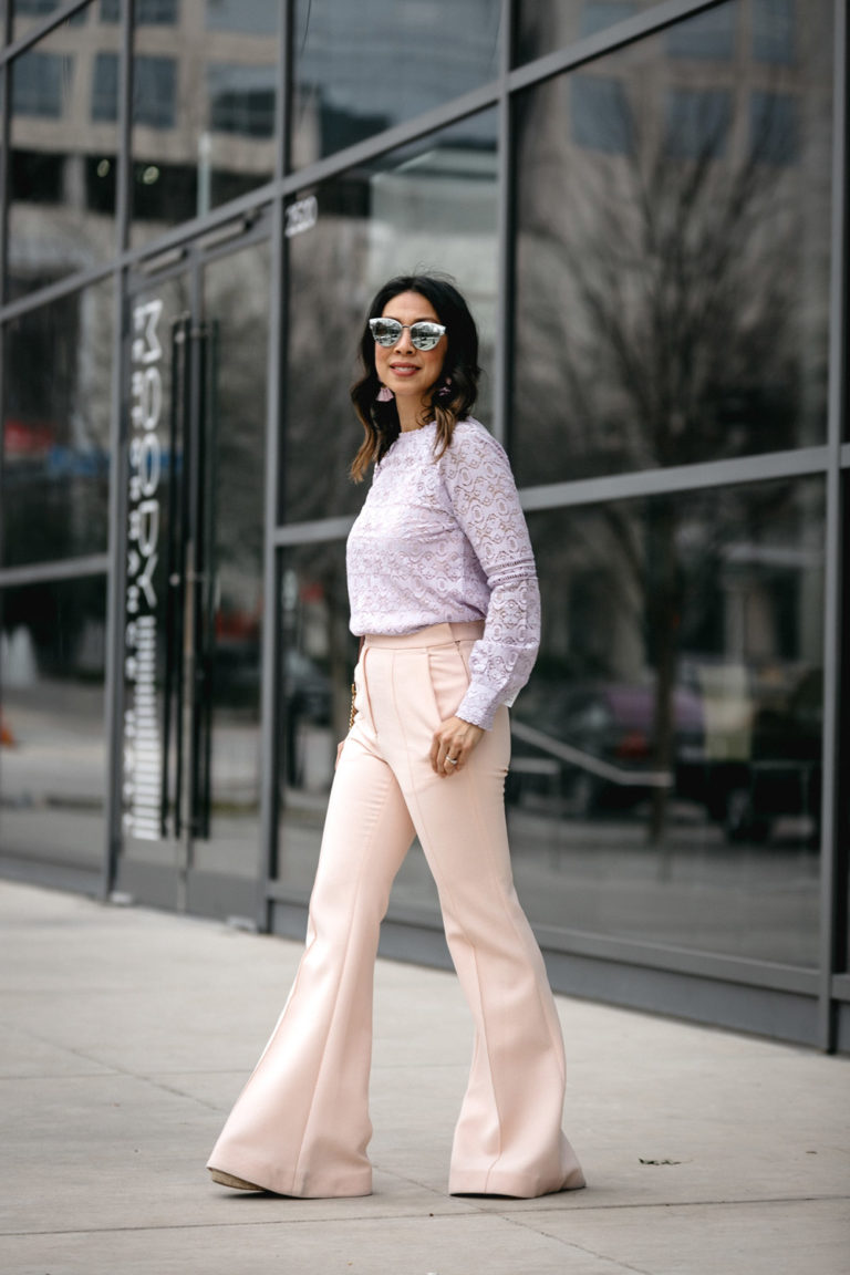 Chic at Every Age | Lilac Lace Top Spring 2018 | Style of Sam