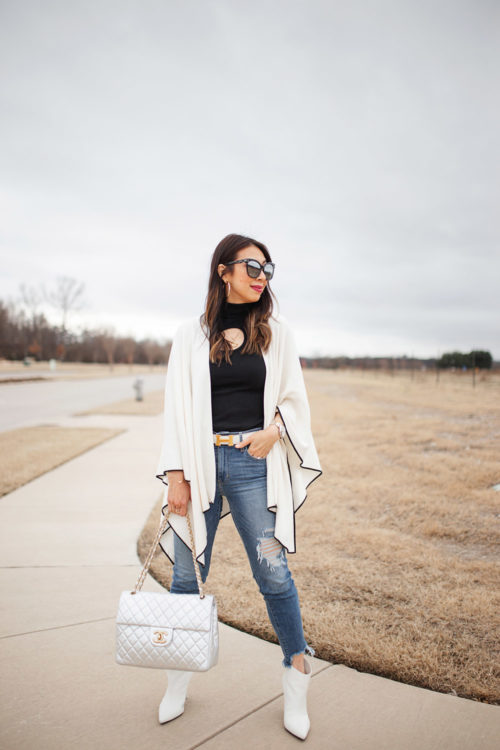 How to Style a Wrap Cape Shawl Poncho | Style of Sam